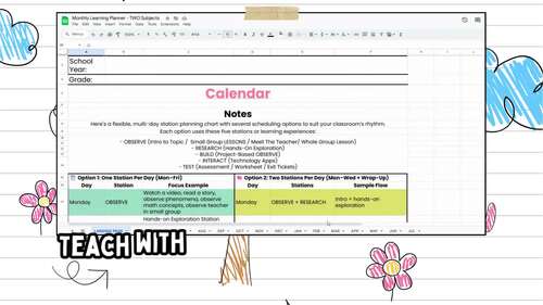 Digital Monthly Lesson Plans | Editable | Differentiated Planning