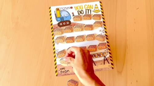 Construction Reward Chart Printable Boy Behavior Chart Construction ...