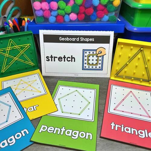 Learning Shapes Pre-K STEM Centers Includes 8 STEM Activities Geometry