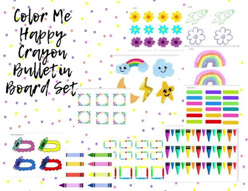 Color Me Happy Crayon Bulletin Board Set! by Mrs. MerryFairy | TPT