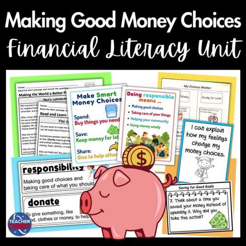 Financial Literacy Civic Responsibility Unit Money Economics Spending ...