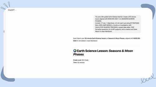 AI Teacher Toolkit – Earth Science (NGSS‑Aligned AI Prompts) by Teacher ...