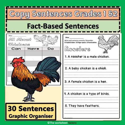 Farm Animal Copy the sentences Writing worksheets Handwriting Practice ...