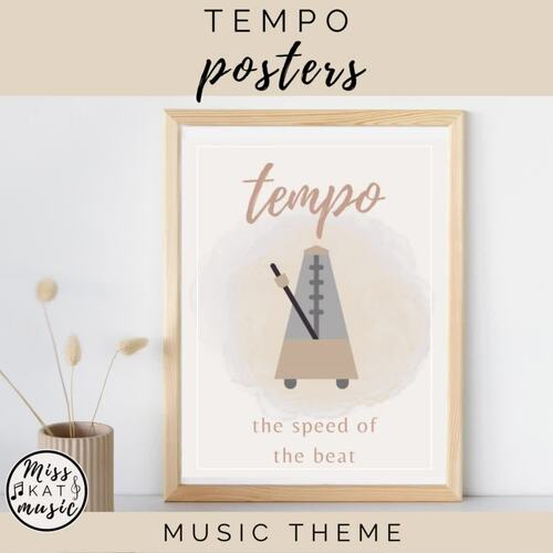 Tempo Definitions Classroom Posters - Music Theme Decor by Miss Kat Music