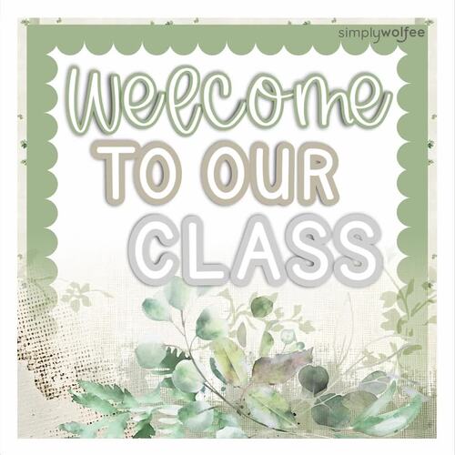 Eucalyptus Class Decor - Full Bundle Editable - Simply Wolfee by Simply ...