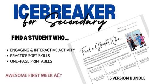 Ice Breaker for Secondary Students - Teach and Practice Soft Skills ...