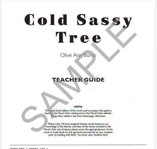 Cold Sassy Tree Novel Units® Teacher Guide Novel Study | TPT