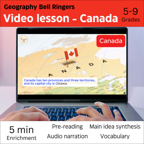Geography bell ringer video (4 min) - Canada - Middle school | TPT