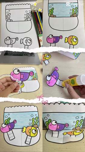 fish bowl craft by Happy Hands Worksheets | TPT