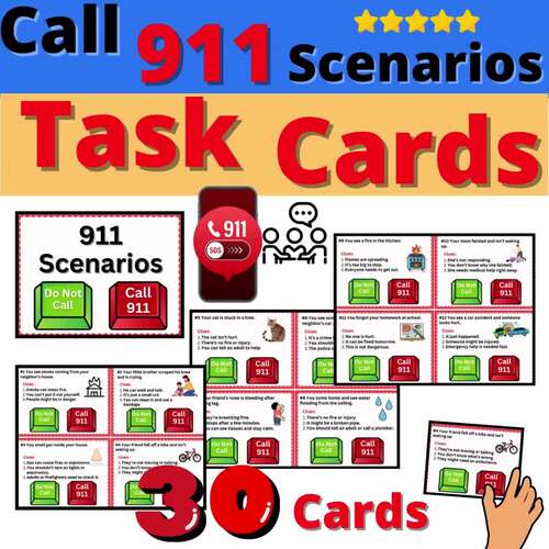 911 Emergency Calls Scenarios When to Call Life Skills by DadsDesigns