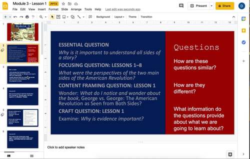 Module 3 BUNDLE - Wit & Wisdom 4th - PowerPoints 1-35 ALL LESSONS