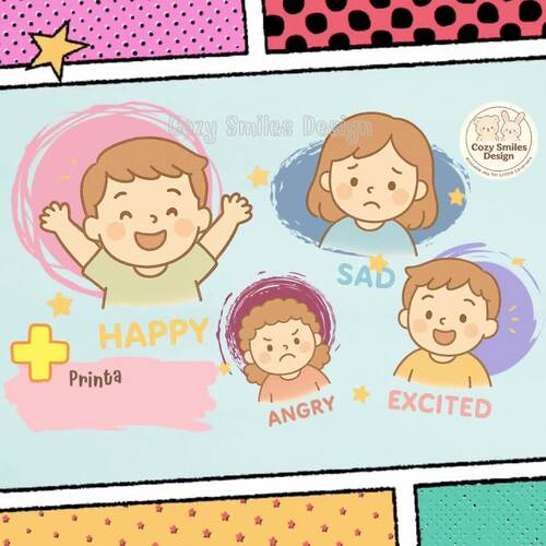 Preschool & Toddler Emotions Coloring Book by CozySmilesDesign | TPT