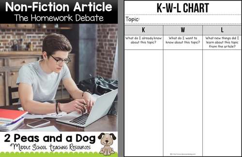 The Homework Debate Non-Fiction Article by 2peasandadog | TPT