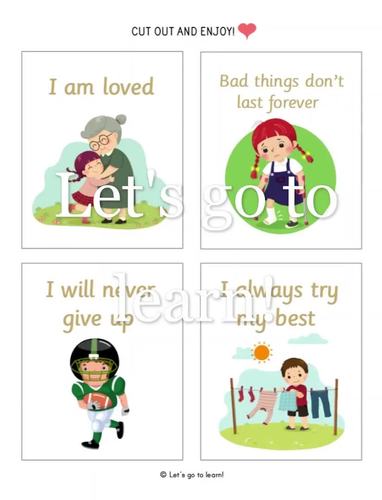 Affirmation Cards, Positive Self-Talk, Self-Esteem, Mindfulness, Mind Cards