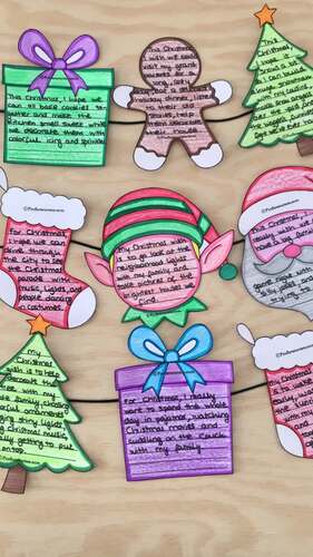 Christmas Craftivity | Creative Writing Prompts | Xmas Activities