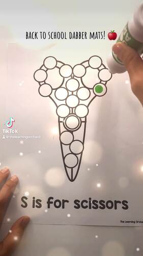 NO PREP Back to School Bingo Dabber Dot Marker Mats Morning Tub Fine ...