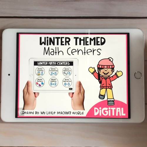 Winter Digital Math Centers by My Little Teaching World | TPT