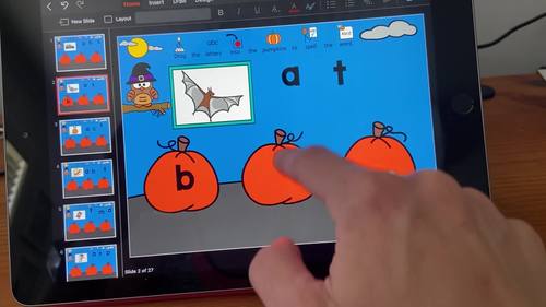 CVC spelling [middle o]: Halloween - Interactive PPT and BOOM CARDS