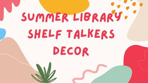 20 Summer Book Talker Shelf Tags for School Library Displays ...