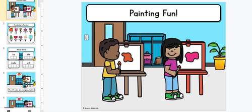 Digital Emergent Readers: Color Words Distance Learning Google Seesaw