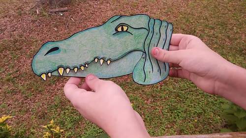 Articulated Paper Doll/Puppet Alligator Jaw by EduArt Creations | TPT