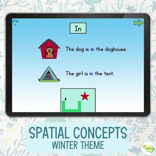 Winter Spatial Concepts Boom Cards™ In Out On Off by In Unison Speech ...
