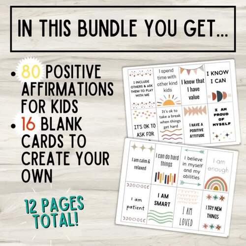 Positive Affirmations for Kids | Lunchbox Notes Printable | Motivation ...