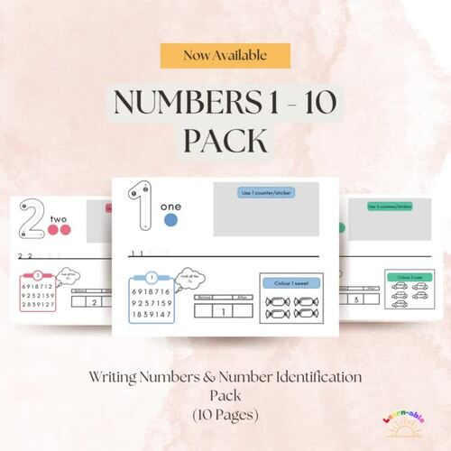 Learning Numbers 1 to 10 | Writing & Number Recognition | Number Tracing