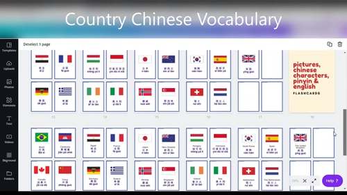 CHINESE country name FLASH CARD | countries chinese english flashcards