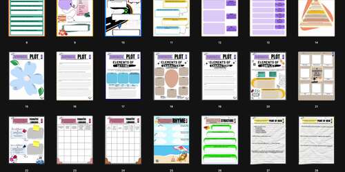 55 Yearlong Common Core No Prep Graphic Organizer ELA middle school RL ...