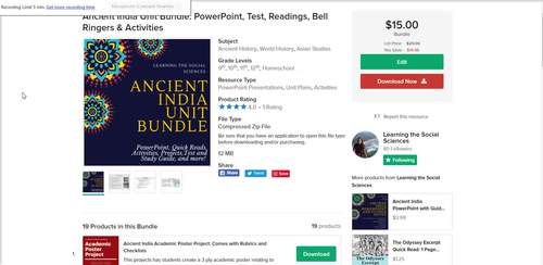 Ancient India Unit: PowerPoint, Test, Activities, Projects & More!