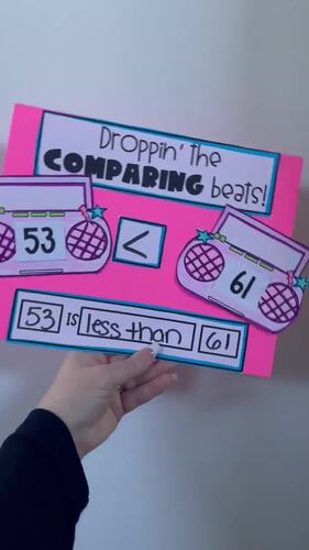 Comparing Numbers Math Craft by The Teaching Diva Corner | TPT