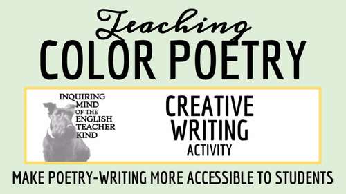 Color Poem Template for High School Creative Writing (Printable)