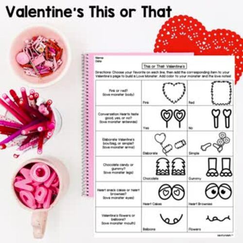 This or That Valentine's Day | Upper Elementary by Mint for Math
