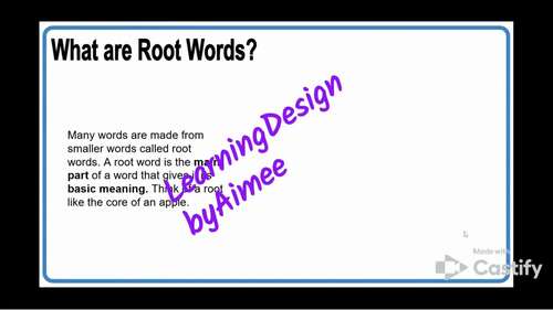 4th-5th Grade Root Words Mar Slides Presentation Worksheets | TPT