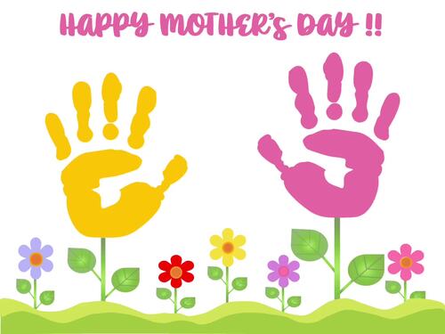 Mothers Day Handprint Craft | Preschool Keepsake Art Activity | Holiday ...