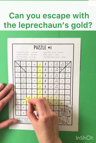 St. Patrick's Day Music Activity - Printable Escape Room Game for March ...
