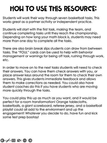 Basketball Math Math Madness 4th Geometry Test Review and Geometry ...