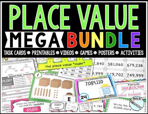 4th Grade Place Value Unit GROWING Bundle | Printable & Digital | TPT