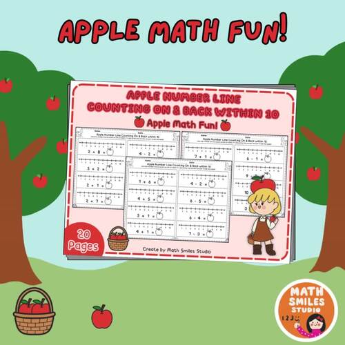 Apple Number Line Counting On & Back within 10 | Addition & Subtraction ...
