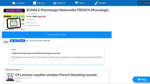 BUNDLE French Phonics BOOM CARDS Sounds Vowels | Sons Voyelles Simples