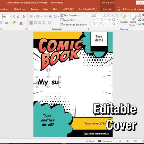 The Comic Book Project with Template & Strips | ELA Narrative Writing ...