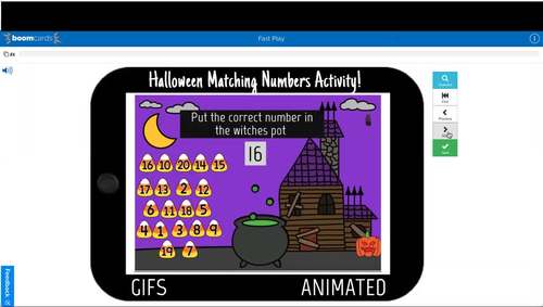 Boom Cards™ Halloween Theme: Number Identification 1-20 | TPT