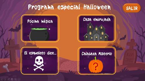 Fiesta de Halloween Virtual - 4 Juegos en 1 by Carpatitas Homeschool