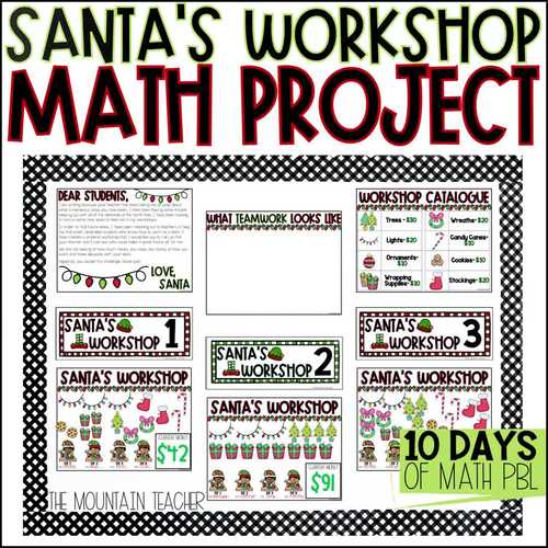 Santas Workshop Christmas Math Project and Activities | Project Based ...