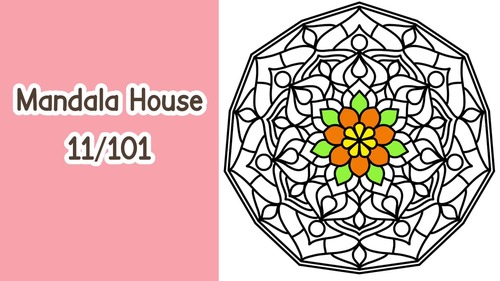 [028] Mandala House 11/101 || Coloring by Yerbera Gallery | TPT