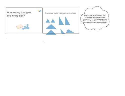 Constructive Triangles Comparing Sides Command Cards for Set 1B Level 3
