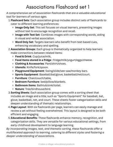 Associations- Select + label associated pictures (ABLLS-R compatible ...