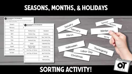 Months of the Year-Executive Functioning|Time Management Worksheets ...