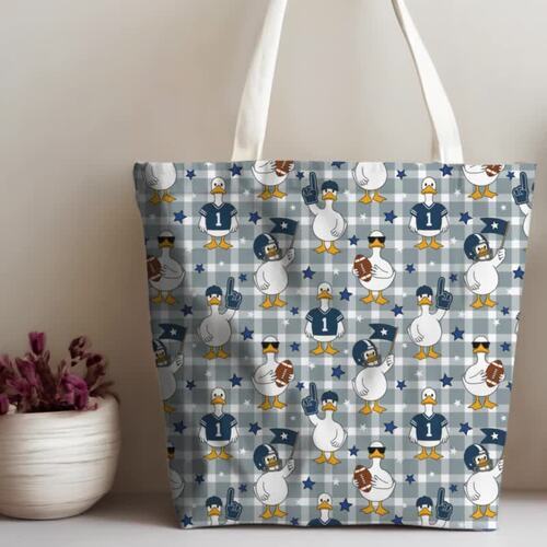 Silly Goose Football Seamless Digital Paper Pattern Dallas Cowboys Colors